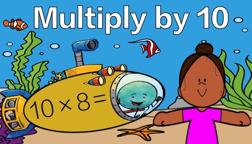 Multiply by 10: Under the Sea Math Brain Break by Move and Groove Math