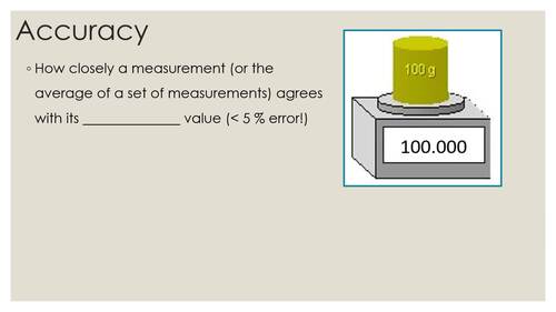 Accuracy, Precision, Percent Error (Lecture Slides) by Madeline Childs