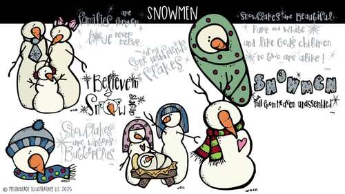 Snowmen clip art, Winter clip art, Nativity clip art COMBO PACK | TPT
