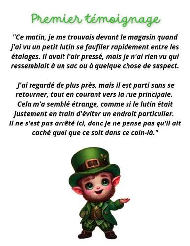St. Patrick Activité d’écoute et enquête – Déduction et légende de ...