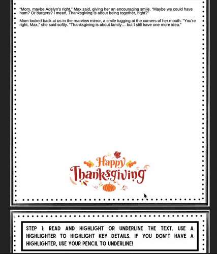 The Great Turkey Hunt Thanksgiving Guided Narrative Essay Writing Activity