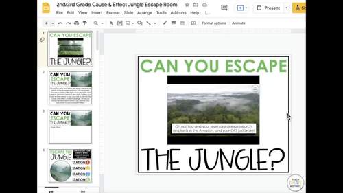 Digital & Printable 2nd & 3rd Grade Reading Escape Room: Cause and Effect