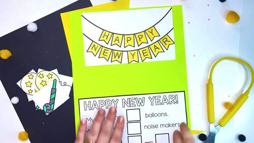 New Year's Math Craft, January Math Craft, New Years 2026 Kindergarten ...
