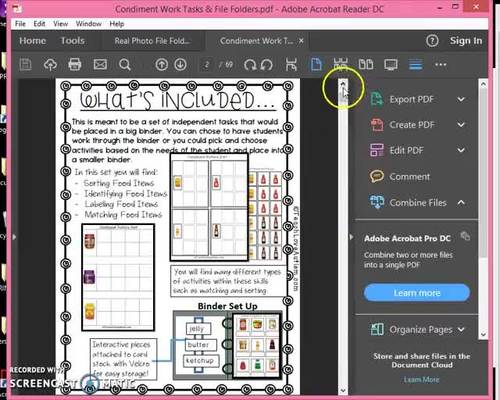 Food: Condiments Independent Work Binder by Teach Love Autism | TPT