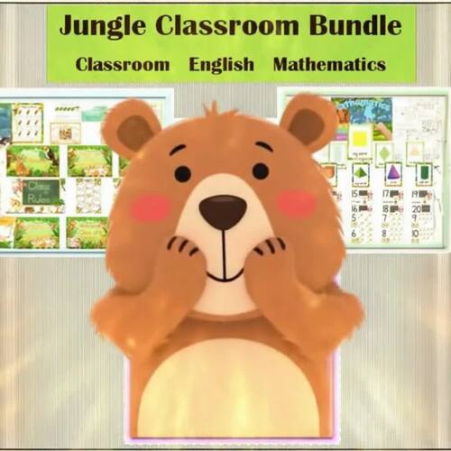 Jungle Classroom Bundle: English, Mathematics, Classroom by Gizelle Geyer
