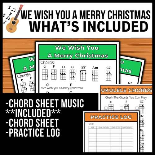 Ukulele Christmas Music → We Wish You A Merry Christmas | Print & Play ...