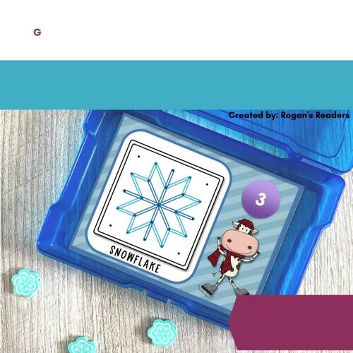 Winter Geoboard Task Cards Geometry Shapes Activitiy for 1st or 2nd grade