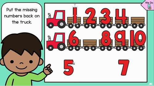 Daily Math Review Kindergarten Week 4 Term 1 Digital Lessons No Prep