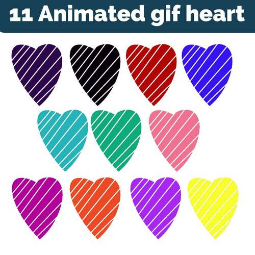 11 Animated heart gif by kirsty Yiu | TPT