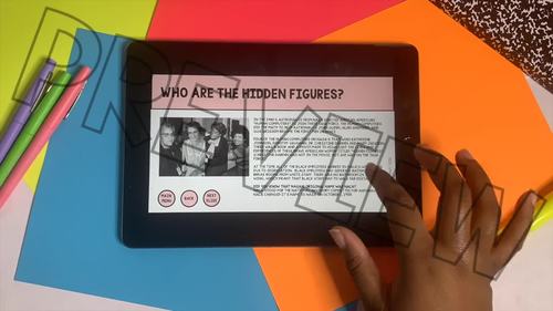 Women's History Month - Hidden Figures Interactive Google Slides
