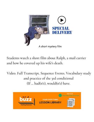 Special Delivery. Story retelling. ESL. EFL. Adult. | TPT