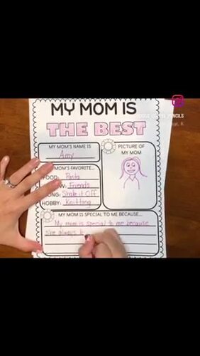 Easy Mother's Day Craftivity | Printable Writing Activity | Spring Craft