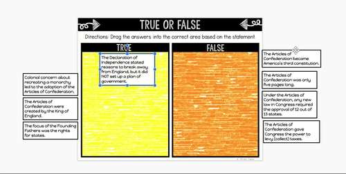 Articles of Confederation DIGITAL Interactive Notebook | Choice Board