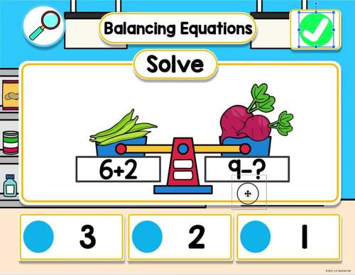 Balancing Equations Addition and Subtraction Digital Google Classroom ...