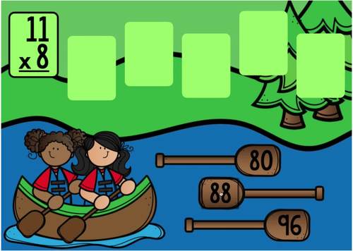 Multiplication Fact Fluency Boom Cards x8 and x9 Facts | TPT