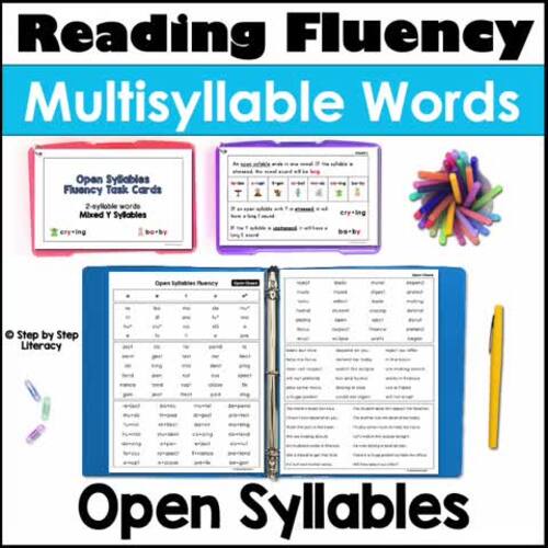 Open Syllables Multi syllable Words Reading Fluency Tracker | Orton ...