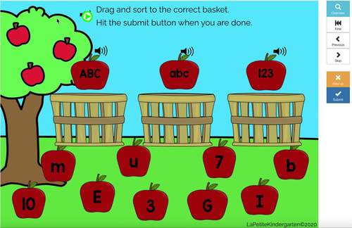 Fall Letters and Numbers Sort BOOM Cards by La Petite Kindergarten