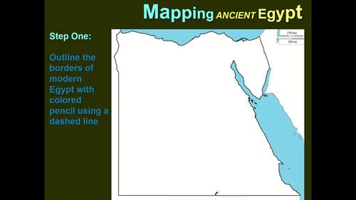 Ancient Egypt Map Activity: Fun, engaging follow-along 20-slide PPT