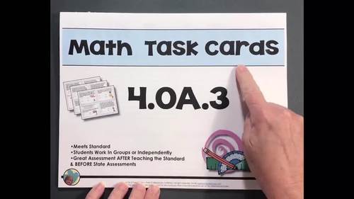 4.OA.3 - 4th Grade Math Task Cards 4.0A.3 Common Core Aligned | TpT