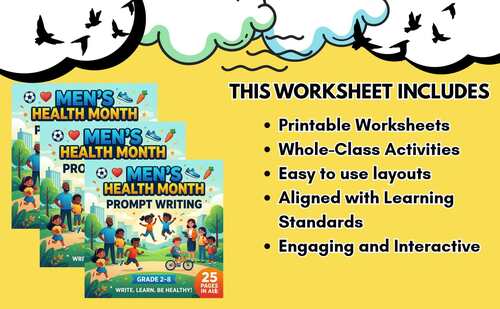 Fuel Your Future! Men's Health Month Writing Adventures | Grades 2–8