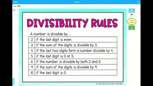 Divisibility Rules Boom Cards by Teach Travel Math | TPT