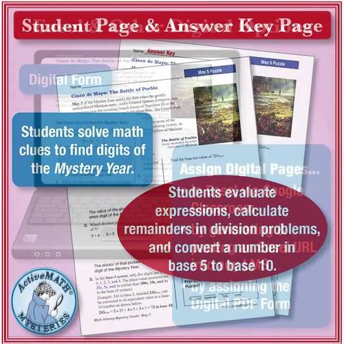 May 5 Math & Holiday Puzzle: Cinco de Mayo | Numbers in Base 5 | Mixed ...