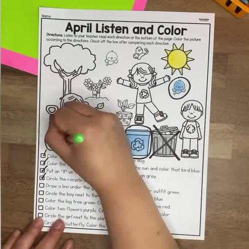 April No Prep Packet Kindergarten - April Activities - Spring Morning Work