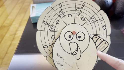 Thanksgiving turkey note game treble clef worksheet by NEWNEW CHANNEL