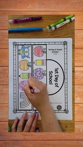 Print and Go First Week of School Lesson Plans and Activities for K-3