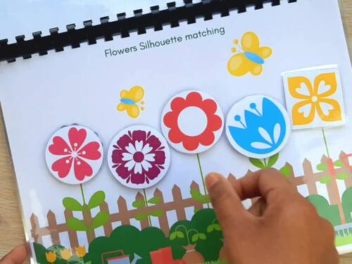 Spring busy book for toddlers, Toddler learning Binder by Little Ladoo