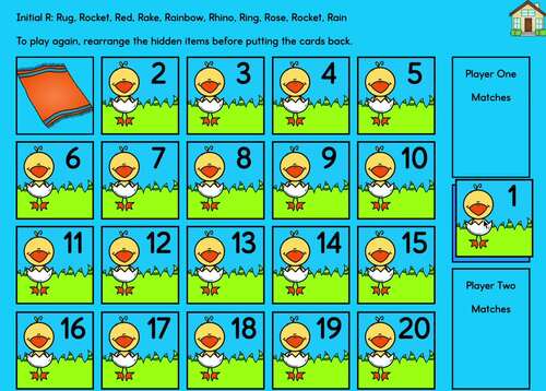 Digital Spring Articulation Memory Game - R Prevocalic, Vocalic & Blends