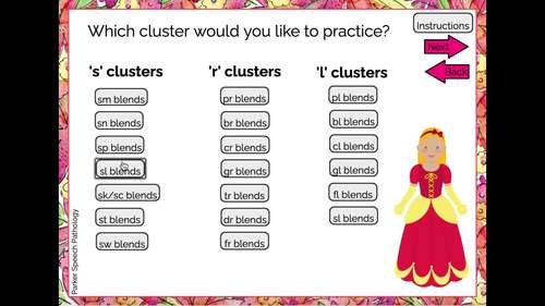 'S', 'R' and 'L' Clusters Boom Cards™ - Build-a-Princess - Digital ...