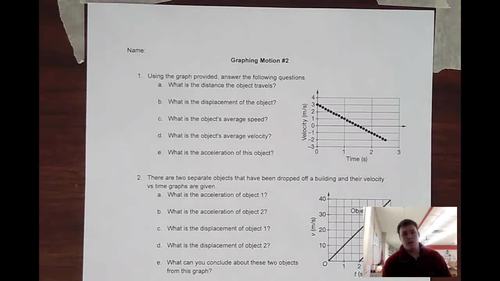 High School Physics: Graphing Position, Velocity, & Acceleration vs. Time