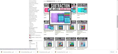 Subtraction Wheel Task Cards by Raven R Cruz | TPT