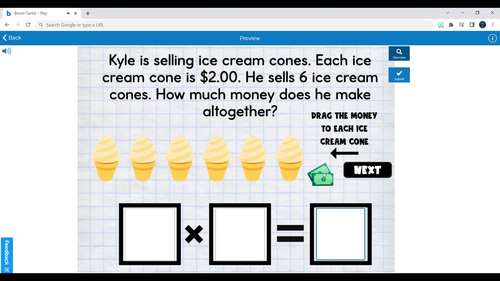 Multiplication Word Problems Boom Cards by Hands on Learning LLC