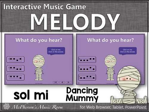 Solfege | Halloween Music | Sol Mi Interactive Melody Game {Dancing Mummy}