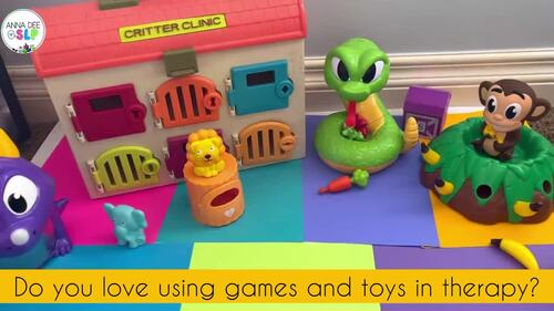 Game and Toy Craft Worksheets for Speech and Language Therapy by Anna ...