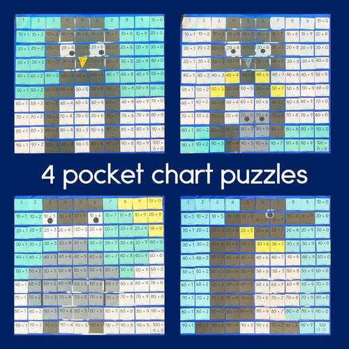 Penguin 100s Expanded Form Pocket Charts | Hundreds Chart January ...