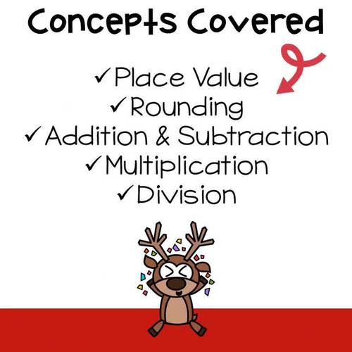 Christmas Math Task Cards - 4th Grade Math Review Task Cards | TPT