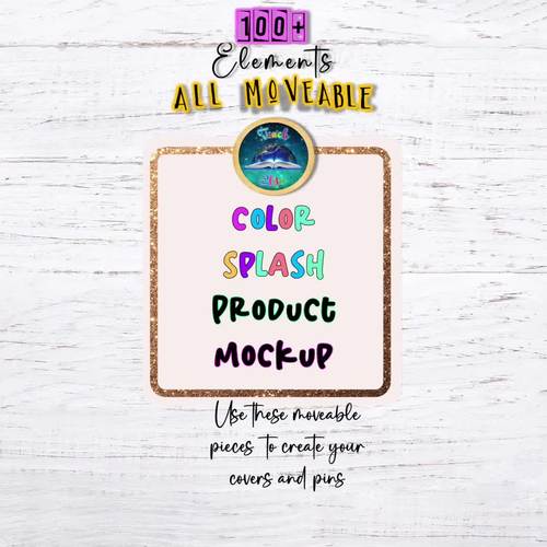 Colour Splash MOVEABLE Product Mockup| Paper Mock Up Product Images TpT ...