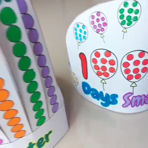 100th Day of School Activities Crown Craft /Hat with Dots /Headband Crown