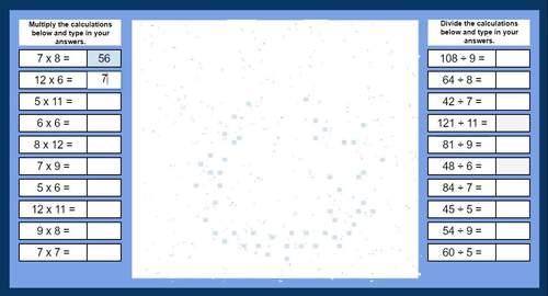 Digital Pixel Art NO PREP - Snowman in a Globe Multiplication and ...