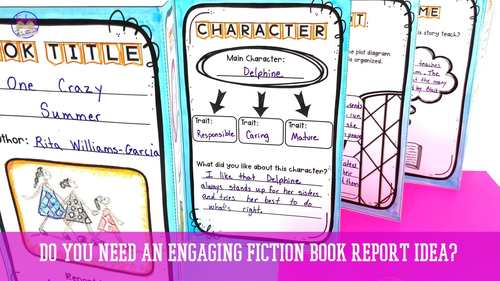 Accordion-Style Fiction Book Report by Teaching with Mrs Addison