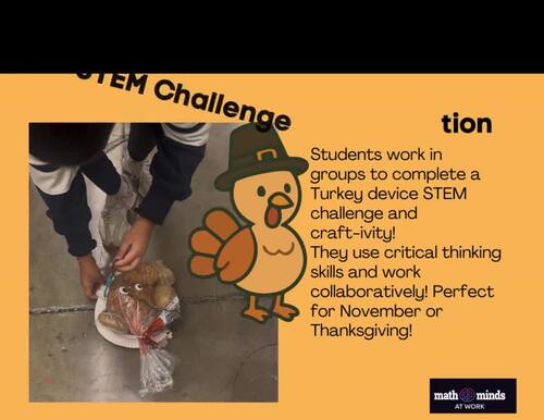 Thanksgiving STEM Challenge | Turkey Activity Read Aloud STEM Activity