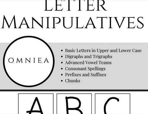 Printable Letter Tile Manipulatives by Omniea Education | TPT