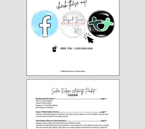 Solar Eclipse Activity Packet & Coloring Sheet by Tiny Space Adventures