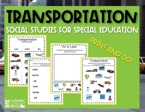 Special Education Social Studies | SPED Autism | Transportation ...