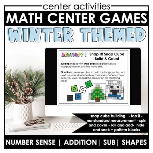 Winter Math Center Activities | Math Game Bundle | Number Sense ...