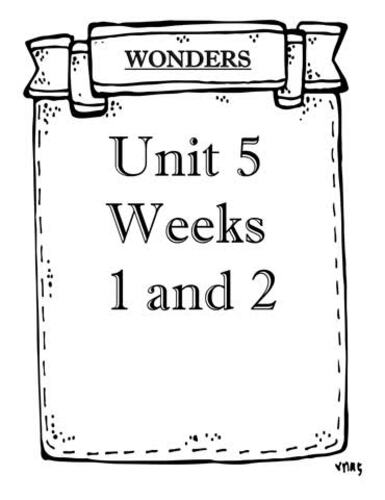 McGraw-Hill Wonders 2020 Grade 4 Unit 5 I Can Statements Objectives