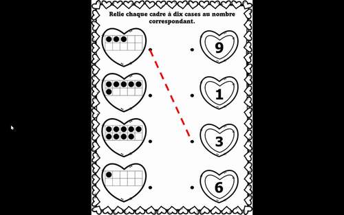 Compter avec les Cœurs - French Ten Frame Math with Hearts | TPT